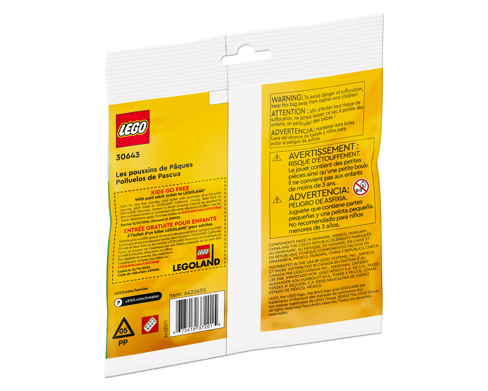 LEGO Set 30643-1 Easter Chickens (2023 Seasonal > Easter) | Rebrickable ...