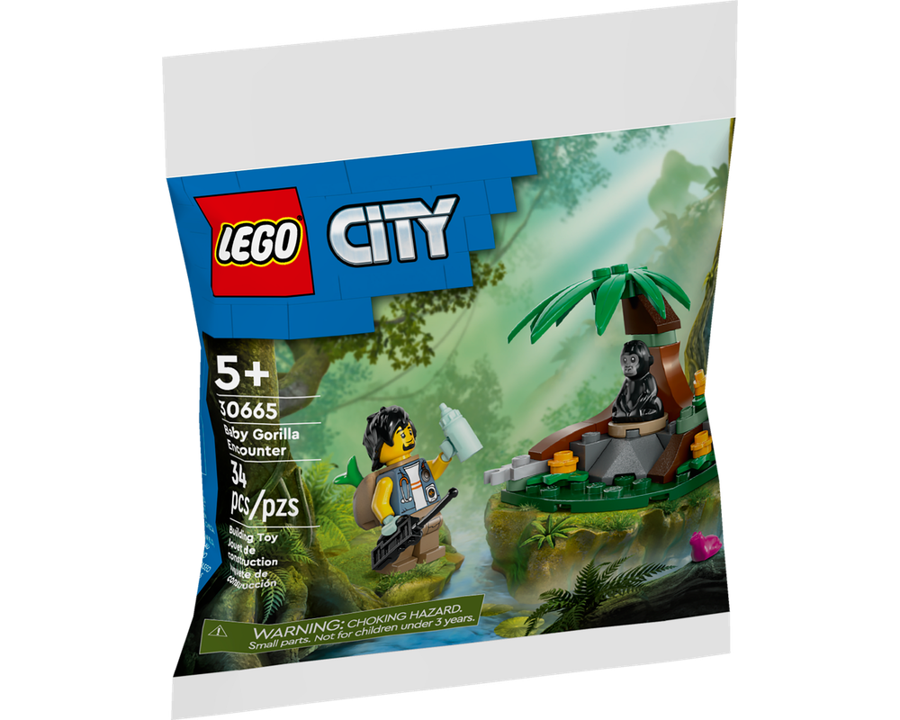 LEGO Set 30665-1 Baby Gorilla Encounter (2024 City) | Rebrickable ...