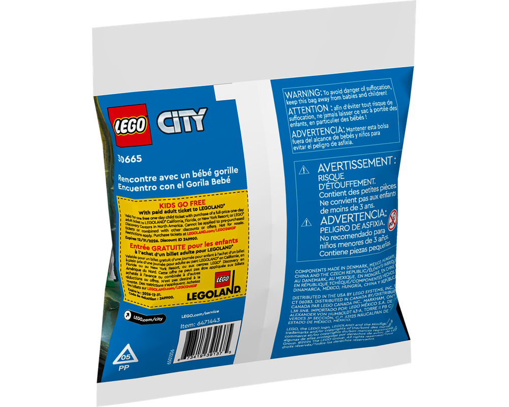 LEGO Set 30665-1 Baby Gorilla Encounter (2024 City) | Rebrickable ...
