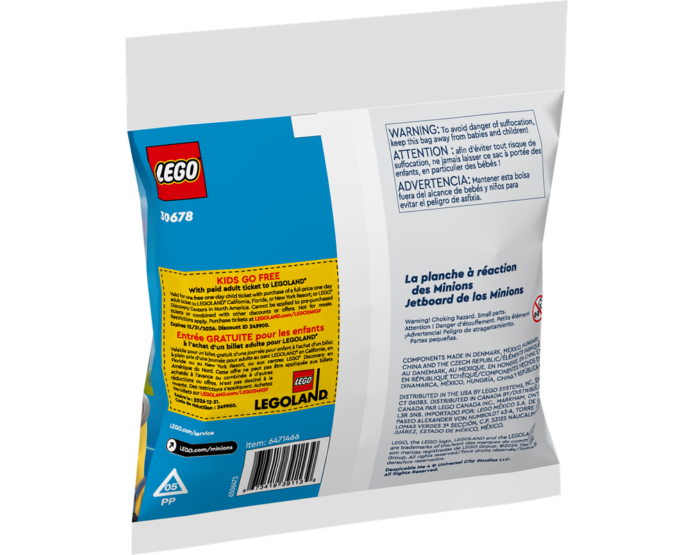 LEGO Set 30678-1 Minions' Jetboard (2024 Despicable Me 4) | Rebrickable ...