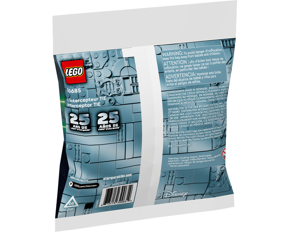 LEGO Set 30685-1 TIE Interceptor (2024 Star Wars) | Rebrickable - Build ...