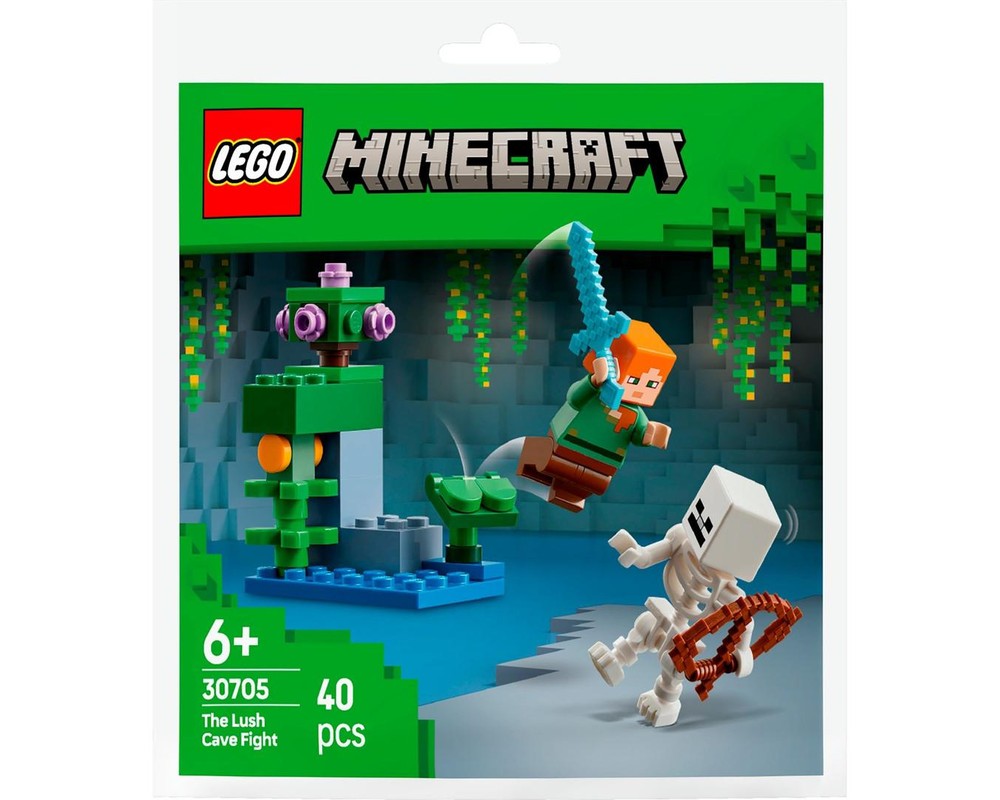 LEGO Set 30705-1 The Lush Cave Fight (2025 Minecraft) | Rebrickable ...