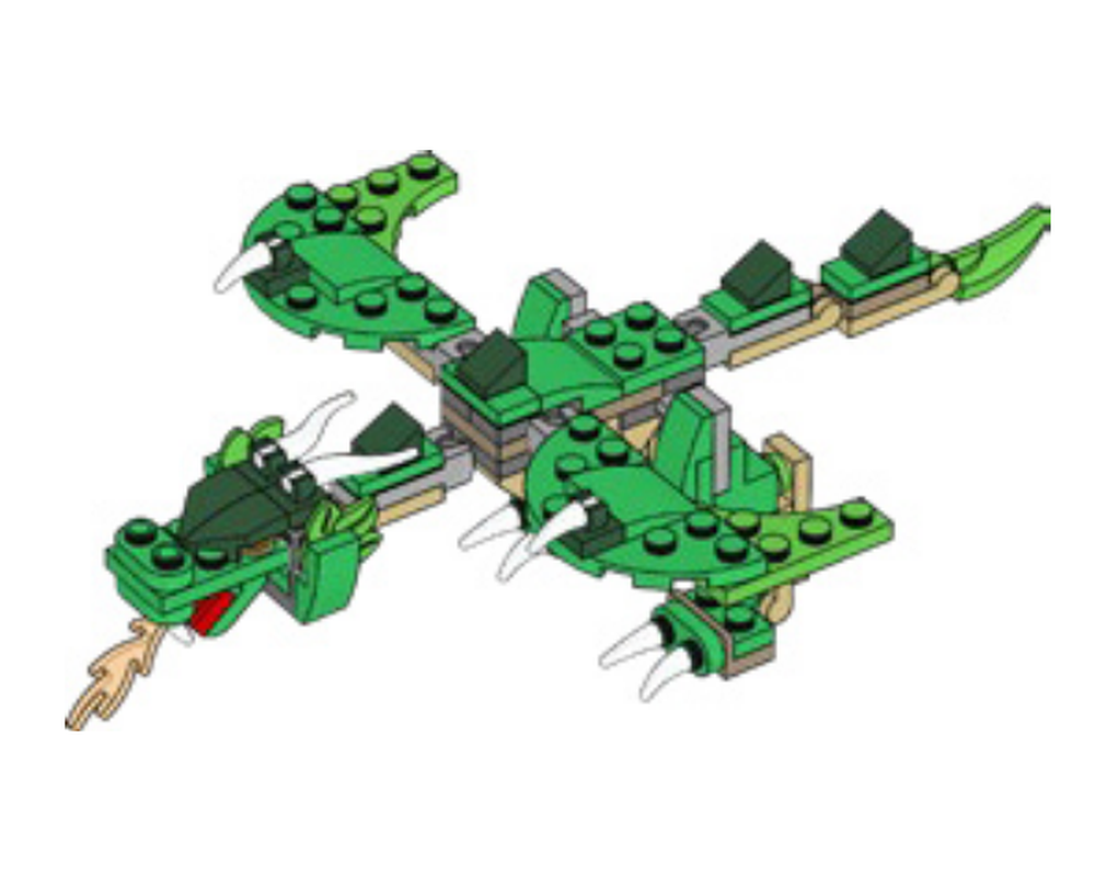 LEGO Set 31120-1-s2 Green Dragon (2021 Creator > Creator 3-in-1 ...