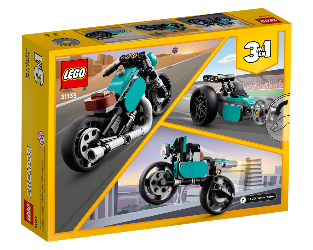 LEGO Set 31135-1 Vintage Motorcycle (2023 Creator > Creator 3-in-1 ...