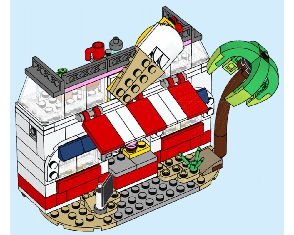 LEGO Set 31138-1-b2-s2 Ice Cream Shop (2023 Creator > Creator 3-in-1 ...
