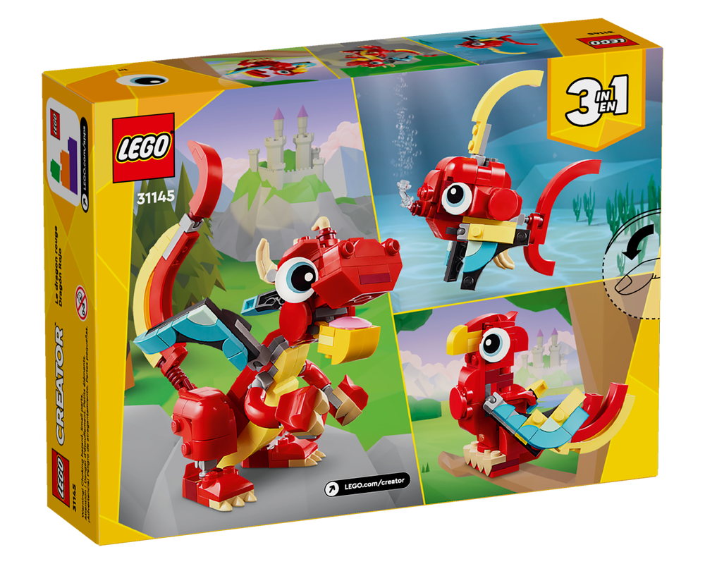 LEGO Set 31145-1 Red Dragon (2024 Creator > Creator 3-in-1 ...