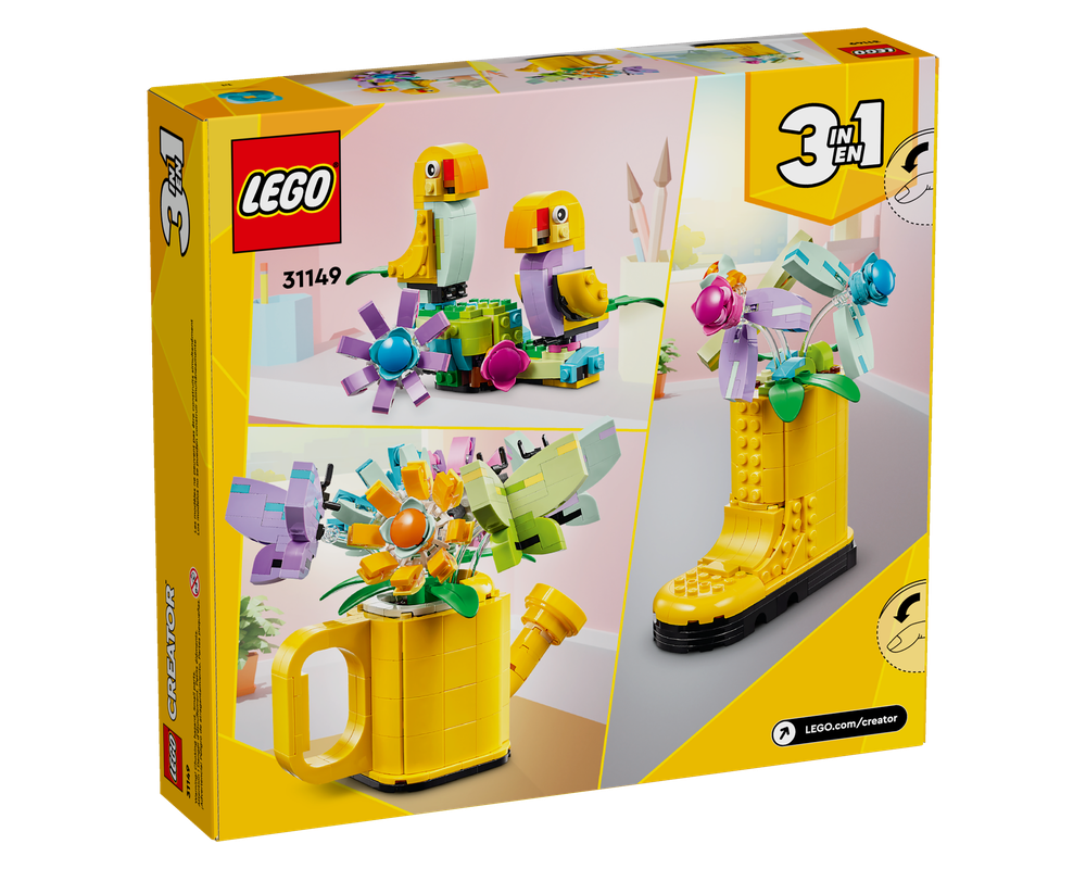 LEGO Set 31149-1 Flowers in Watering Can (2024 Creator > Creator 3-in-1 ...