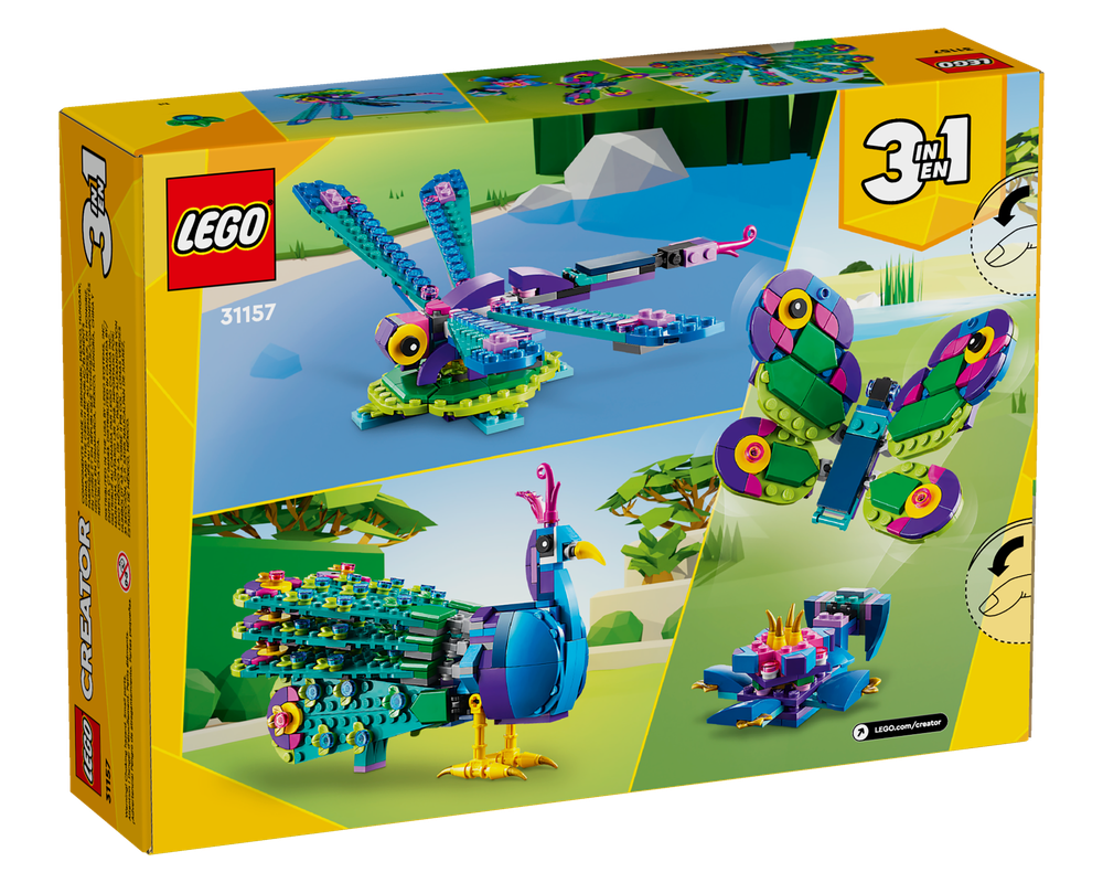 LEGO Set 31157-1 Exotic Peacock (2024 Creator > Creator 3-in-1 ...