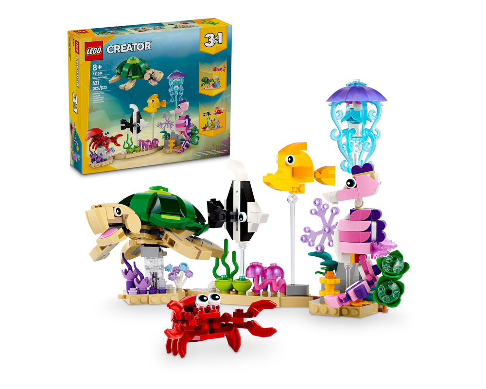 LEGO Set 31158-1 Sea Animals (2024 Creator > Creator 3-in-1 ...
