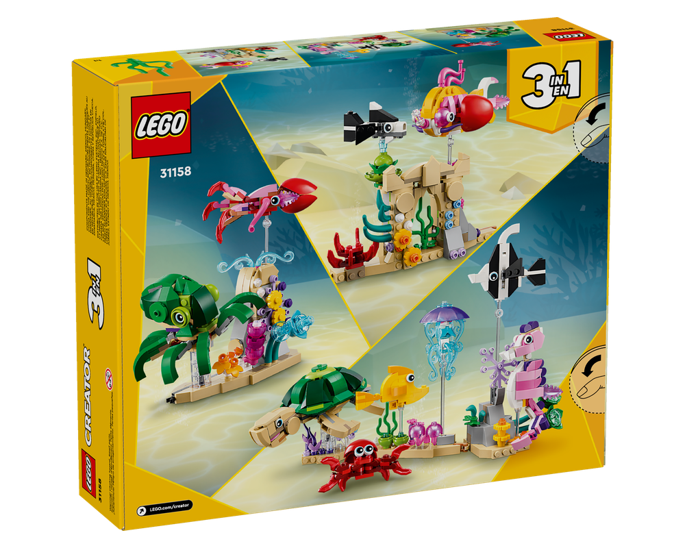 LEGO Set 31158-1 Sea Animals (2024 Creator > Creator 3-in-1 ...