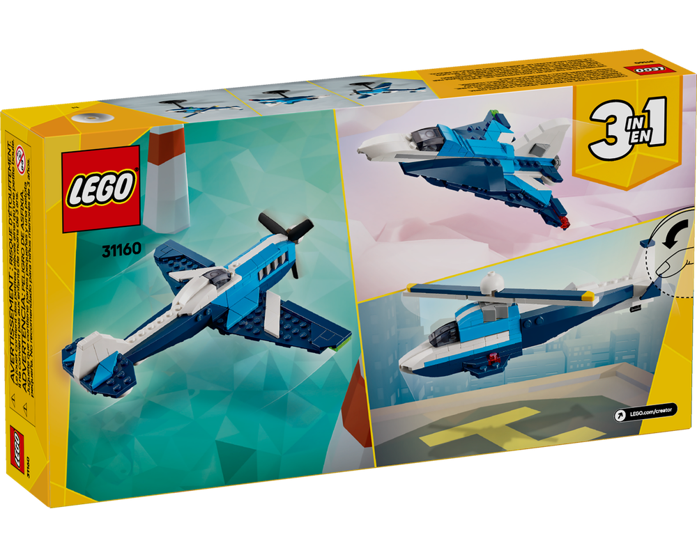 LEGO Set 31160-1 Aircraft: Race Plane (2025 Creator > Creator 3-in-1 ...