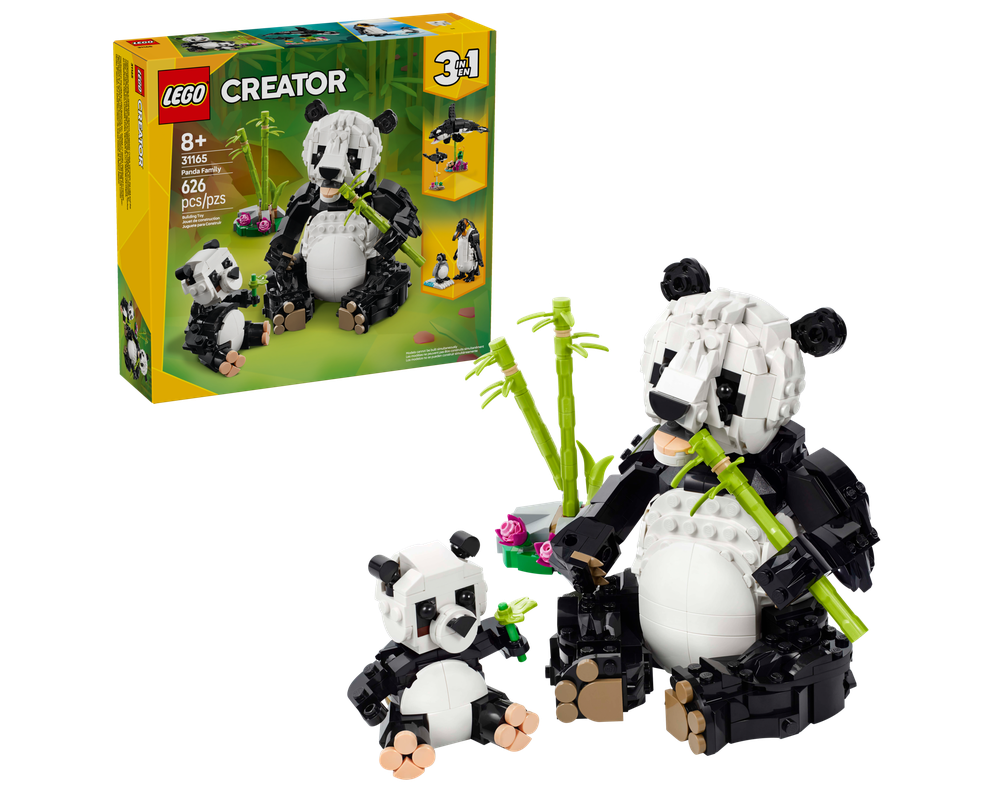 LEGO Set 31165-1 Wild Animals: Panda Family (2025 Creator > Creator 3 ...