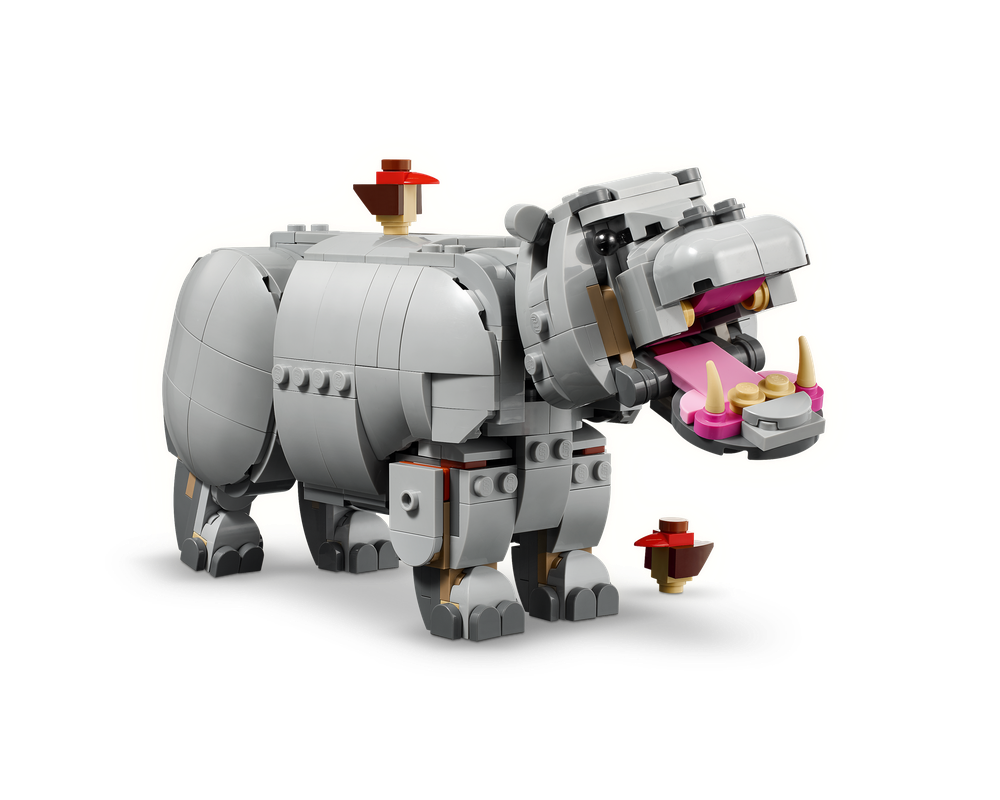 LEGO Set 31171-1-b1 Hippopotamus with Birds (2025 Creator > Creator 3 ...