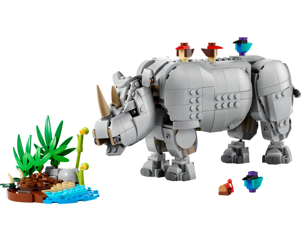 LEGO Set 31171-1 Wild Animals: Majestic Rhino with Birds (2025 Creator ...