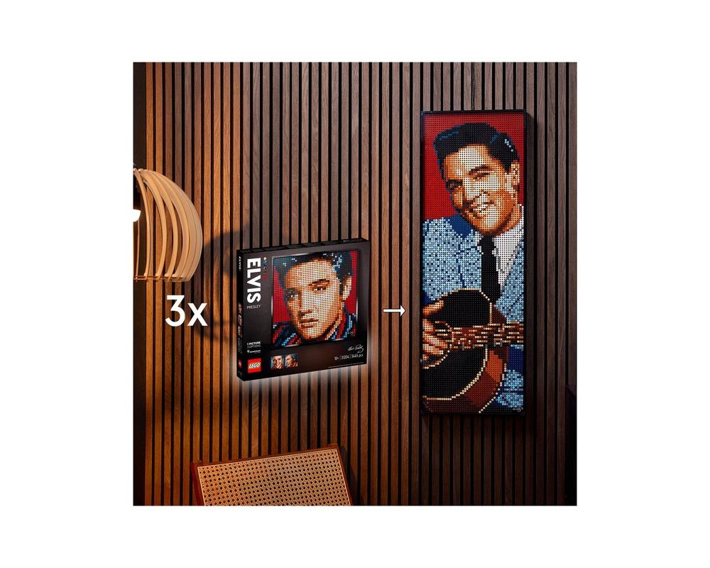 LEGO Set 31204-1-b4 Big Elvis (2022 LEGO Art) | Rebrickable - Build ...