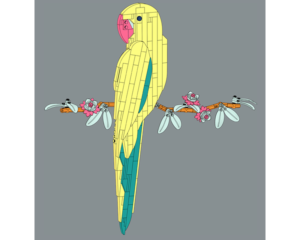 LEGO Set 31211-1-s1 Yellow Macaw (2024 LEGO Art) | Rebrickable - Build ...