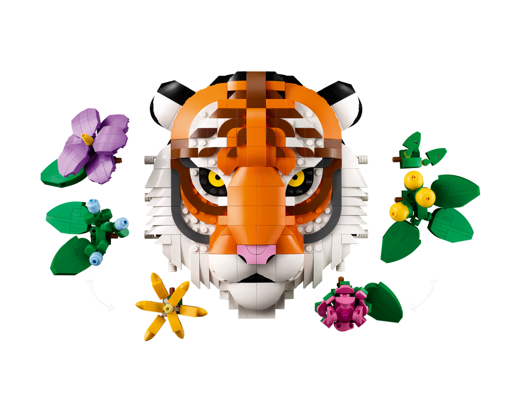 LEGO Set 31217-1 Tiger (2025 LEGO Art) | Rebrickable - Build with LEGO