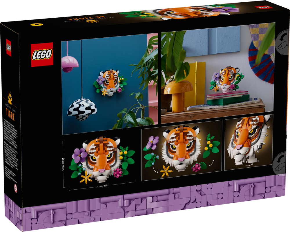 LEGO Set 31217-1 Tiger (2025 LEGO Art) | Rebrickable - Build with LEGO