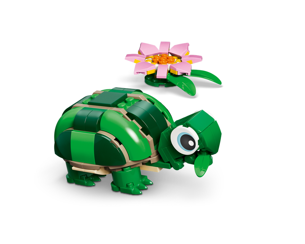 LEGO Set 31377-1 Turtle with a Water Lily Flower (2026 Creator > Creator 3-in-1) | Rebrickable ...