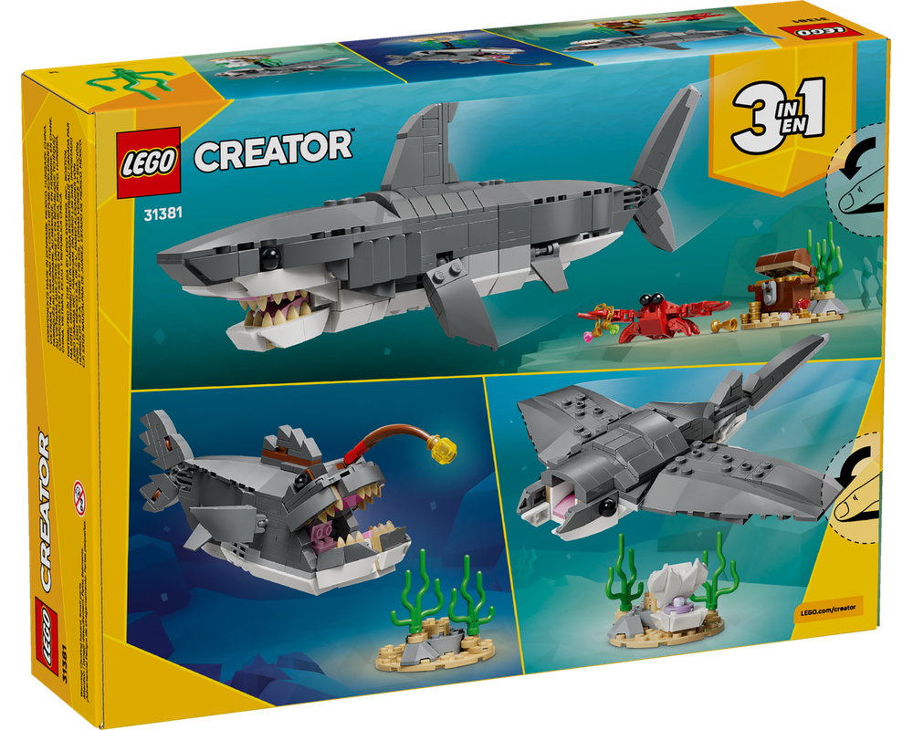LEGO Set 31381-1 Fierce Shark with a Treasure Chest (2026 Creator ...