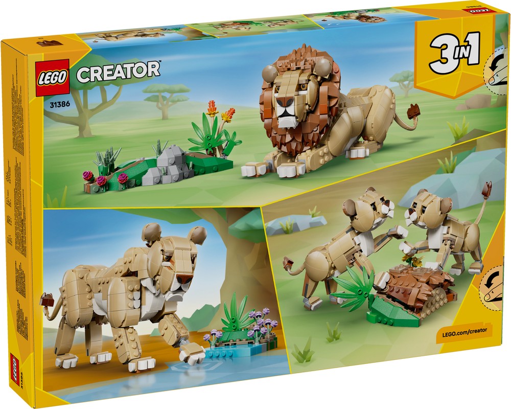 LEGO Set 31386-1 Wild Animals: Majestic Lion (2026 Creator > Creator 3 ...