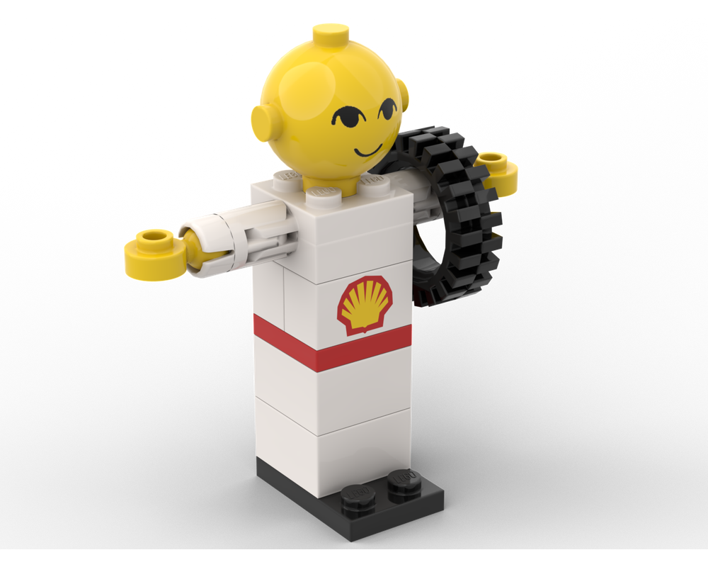 LEGO Set 330-2-s5 Shell Attendant (1978 Building Set with People ...