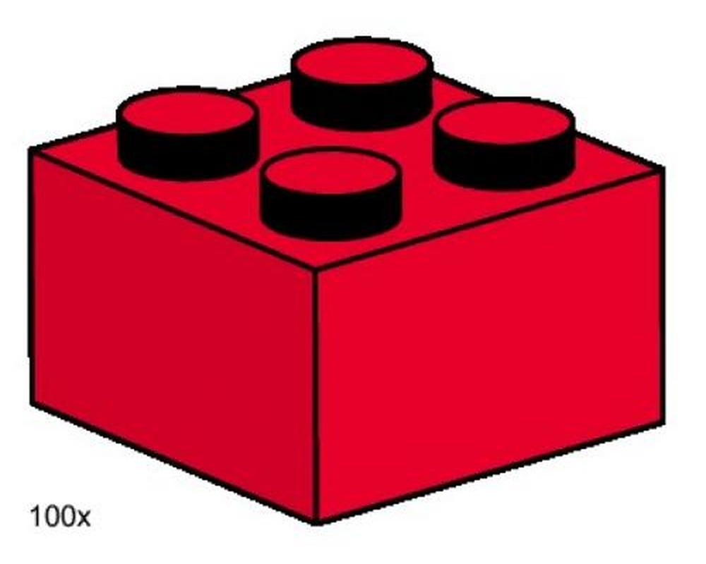 LEGO Set 3457-1 2 x 2 Red Bricks (2000 Bulk Bricks) | Rebrickable ...