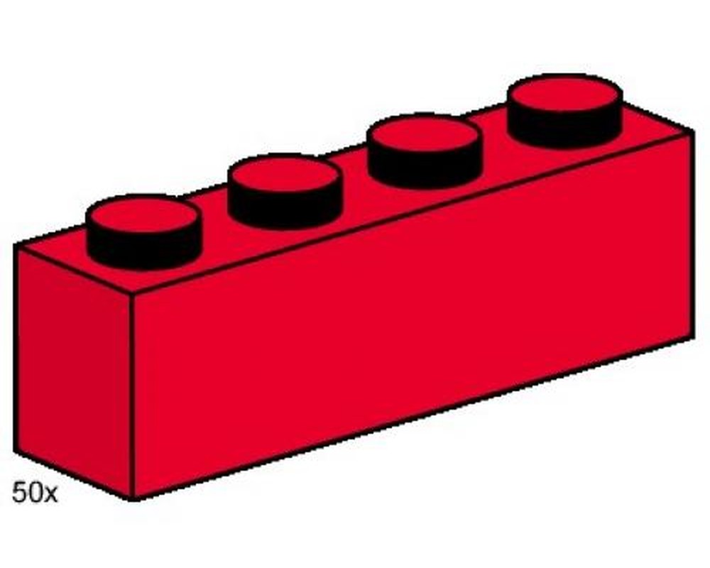 LEGO Set 3472-1 1 x 4 Red Bricks (2000 Bulk Bricks) | Rebrickable ...