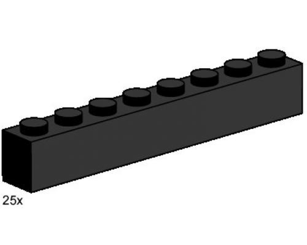 LEGO Set 3478-1 1 x 8 Black Bricks (2000 Bulk Bricks) | Rebrickable ...