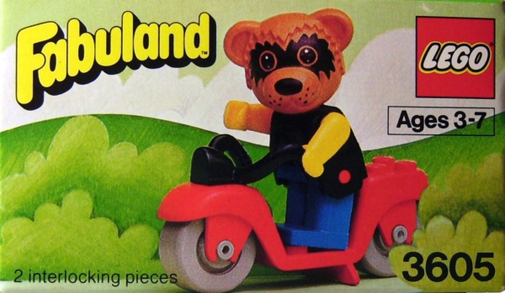 LEGO Set 3605-1 Ricky Racoon and his Scooter (1980 Fabuland ...