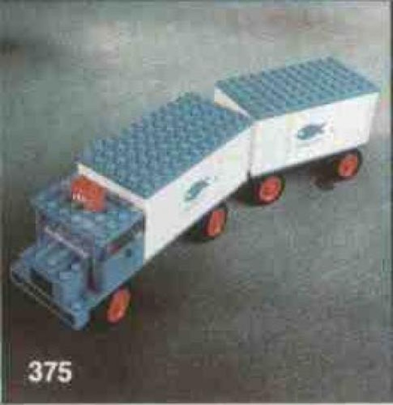 LEGO Set 375-3 Refrigerator Truck and Trailer (1971 Legoland > Vehicle ...