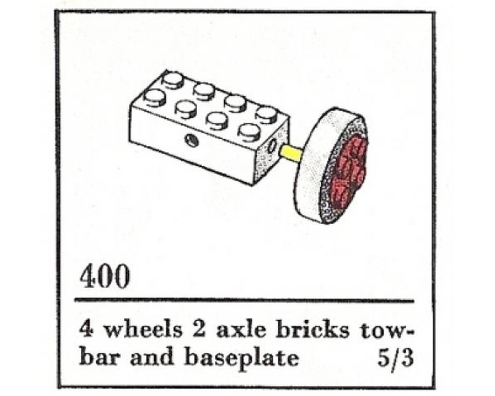 LEGO Set 400-3 Small Wheels with Axles (The Building Toy) (1966 System ...