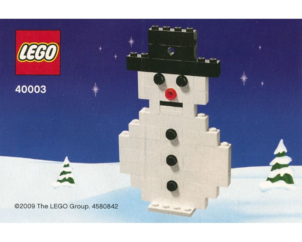 LEGO Set 40003-1 Snowman (2009 Seasonal > Christmas) | Rebrickable ...