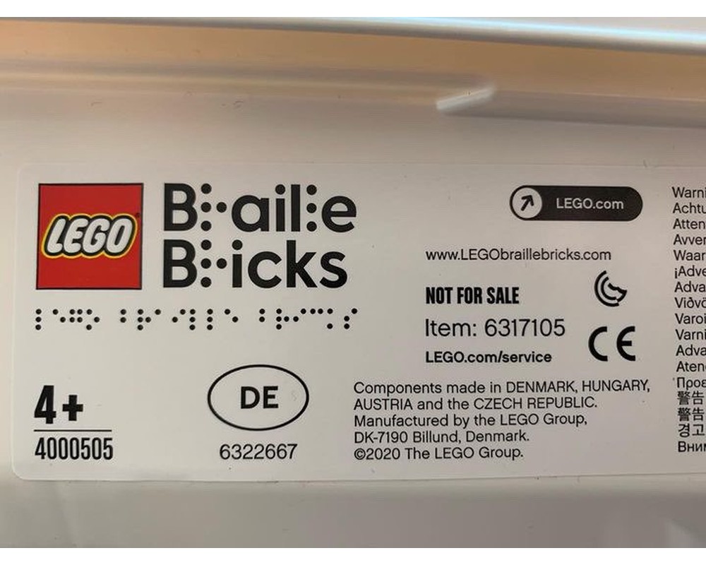 LEGO Set 4000505-1 Braille Bricks Toolkit (German) (2020 Educational ...