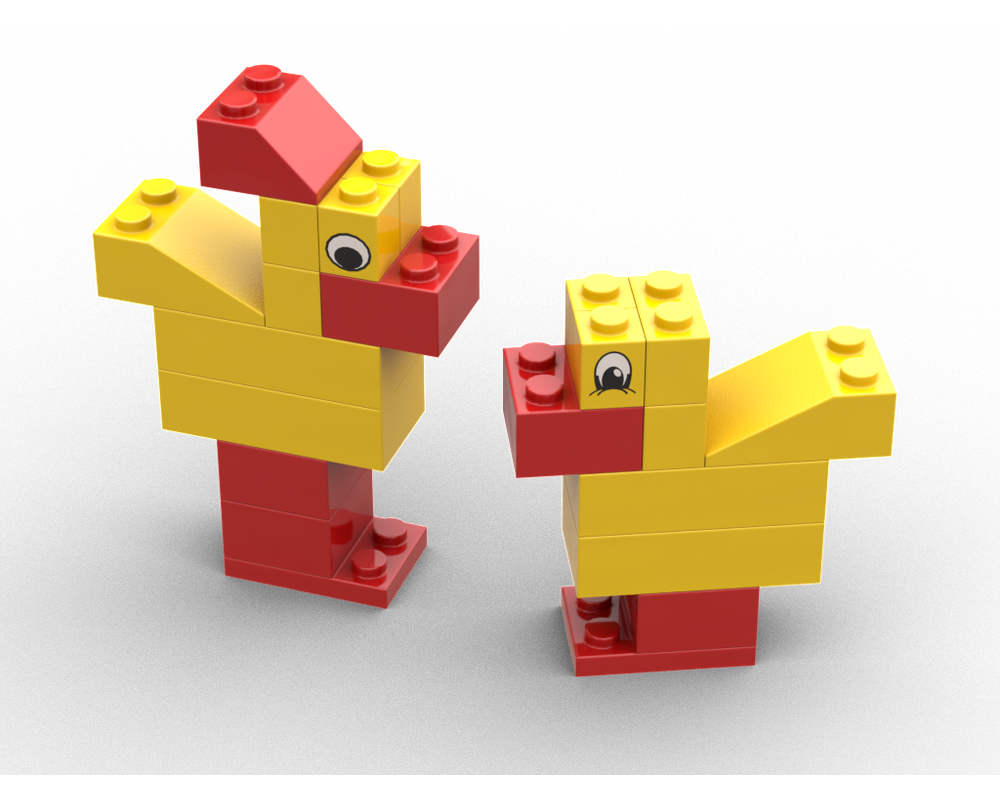 LEGO Set 4013-1-c43 Rooster and Hen (2003 Make & Create) | Rebrickable ...