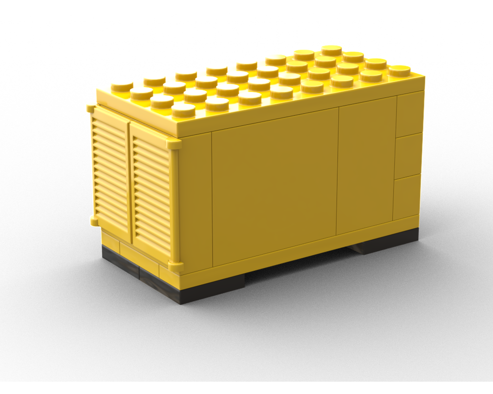 LEGO Set 4030-1-s1 Yellow Shipping Container with Drainage Hole (1987 ...