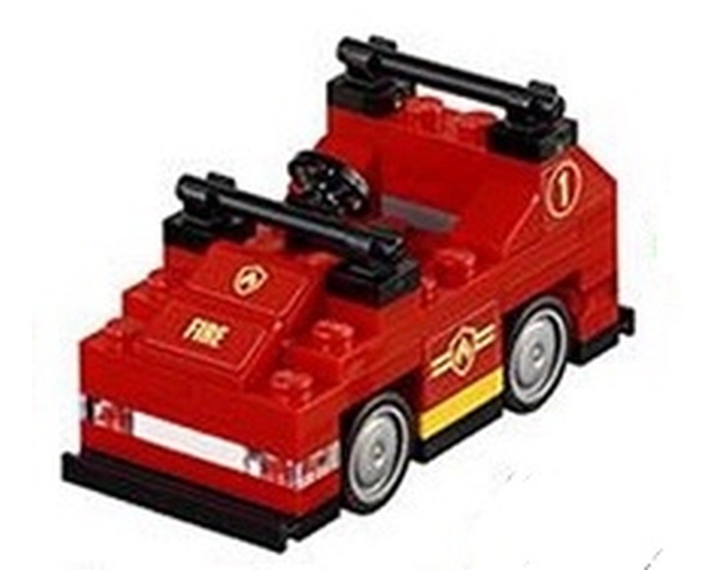 LEGO Set 40347-1-s1 Red Fire Car (2019 Legoland Parks) | Rebrickable ...