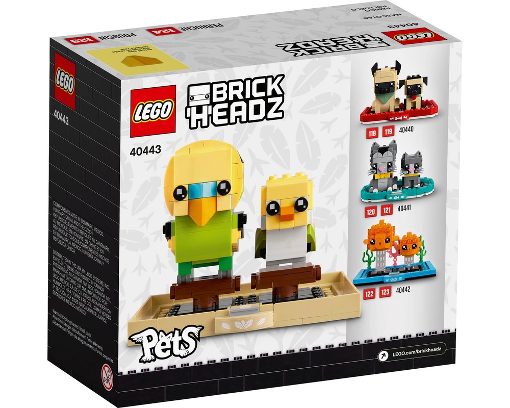 LEGO Set 40443-1 Budgie and Chick (2021 Brickheadz) | Rebrickable ...