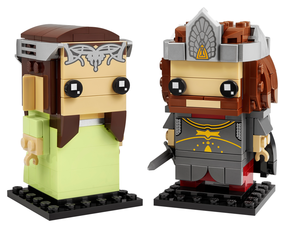 LEGO Set 40632-1 Aragorn and Arwen (2023 Brickheadz) | Rebrickable ...