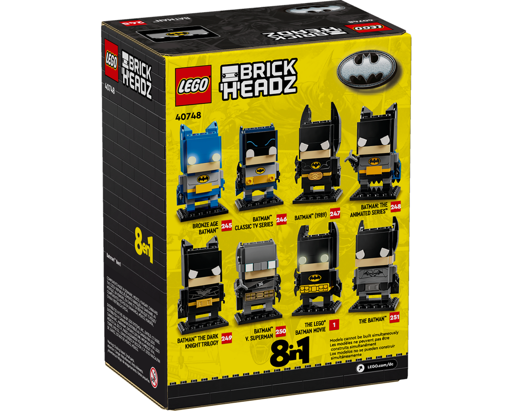 LEGO Set 40748-1 Batman 8in1 Figure (2024 Brickheadz) | Rebrickable ...
