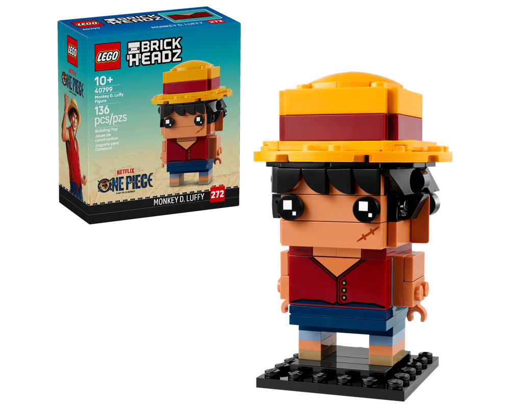 LEGO Set 40799-1 Monkey D. Luffy Figure (2025 Brickheadz) | Rebrickable ...