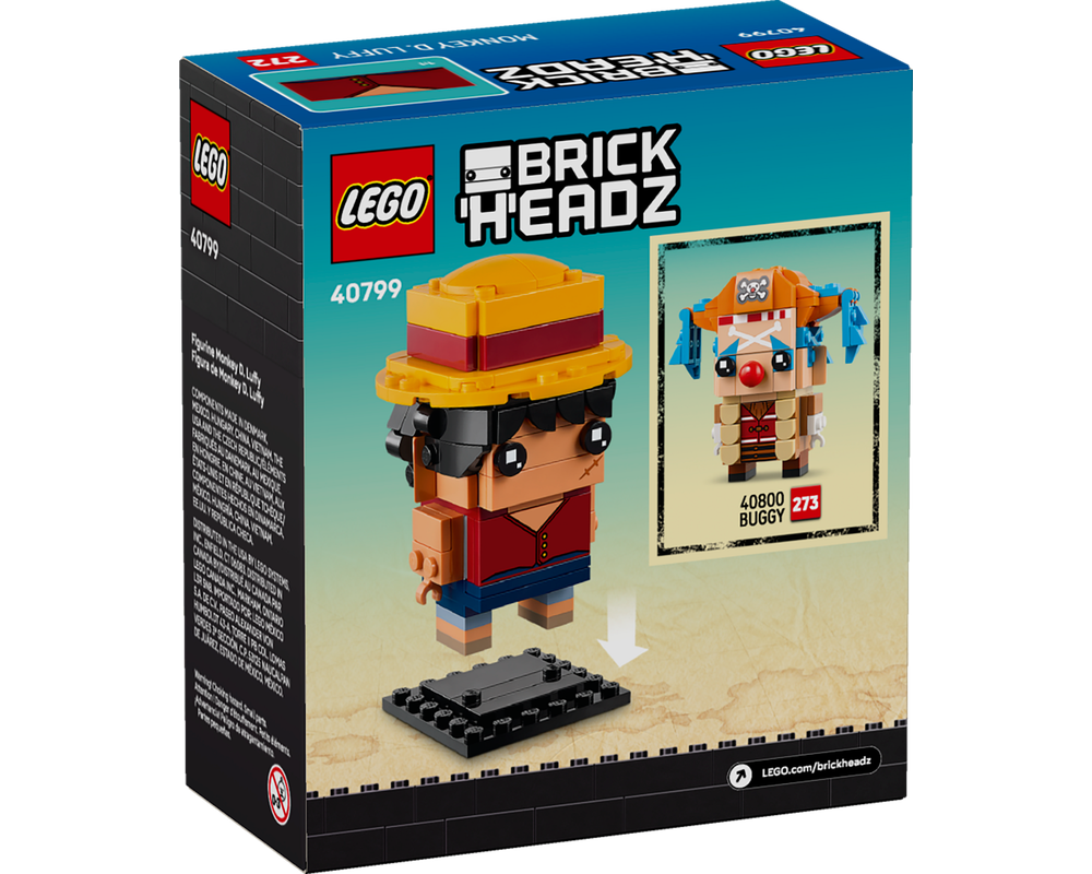 LEGO Set 40799-1 Monkey D. Luffy Figure (2025 Brickheadz) | Rebrickable ...