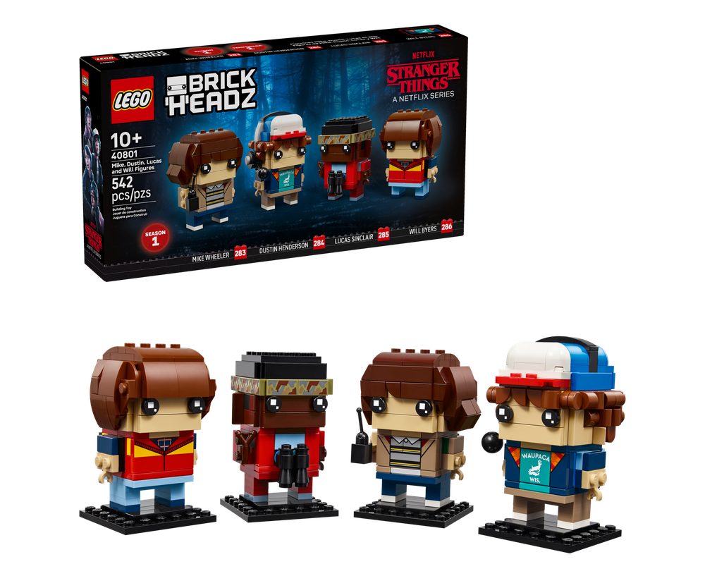 LEGO Set 40801-1 Mike, Dustin, Lucas and Will Figures (2025 Brickheadz ...