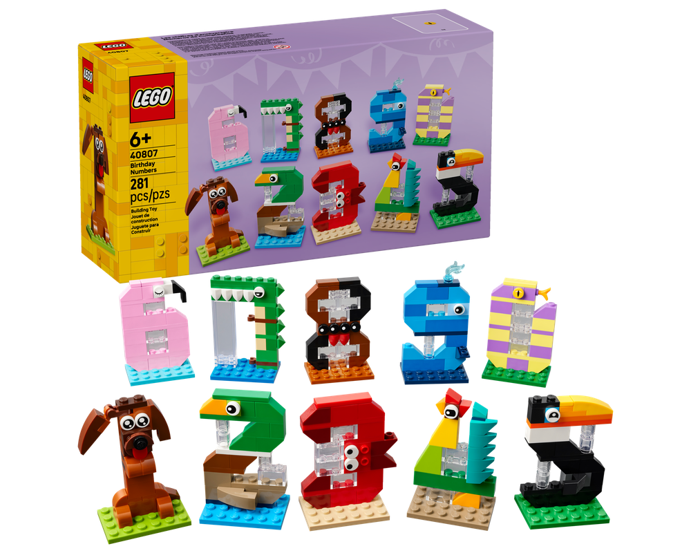 LEGO Set 40807-1 Birthday Numbers (2025 Seasonal) | Rebrickable - Build ...