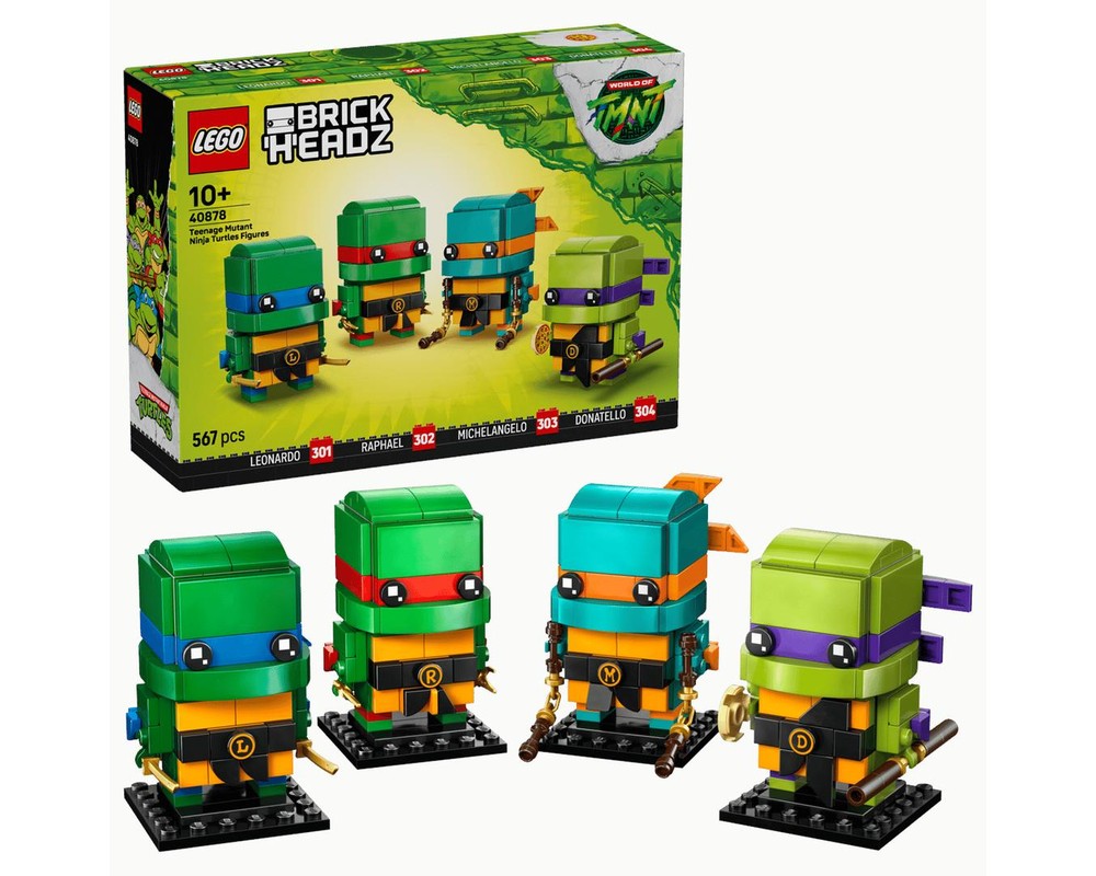 LEGO Set 40878-1 Teenage Mutant Ninja Turtles Figures (2026 Brickheadz ...