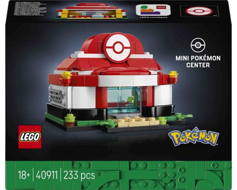 LEGO Set 40911-1 Mini Pokémon Center (2026 Pokémon) | Rebrickable ...
