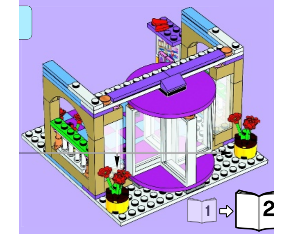 LEGO Set 41058-1-s2 Heartlake mall foyer (2014 Friends) | Rebrickable ...