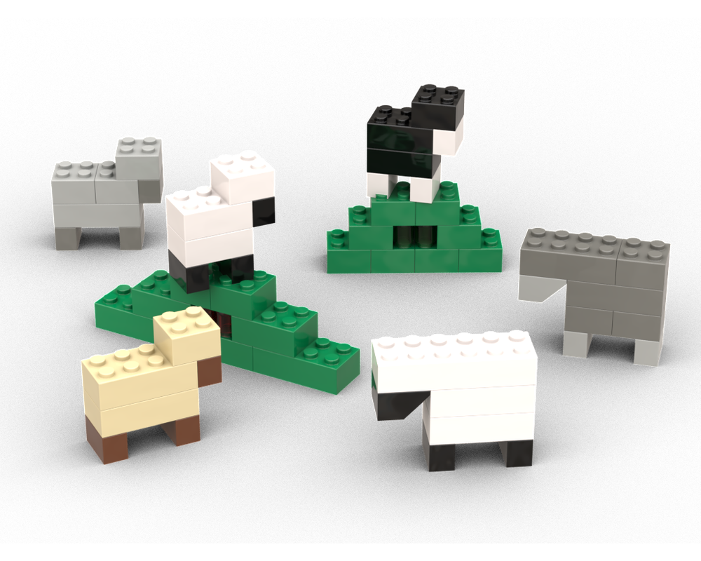 LEGO Set 4107-1-c46 Flock of Sheep (2002 Creator > Early Creator ...