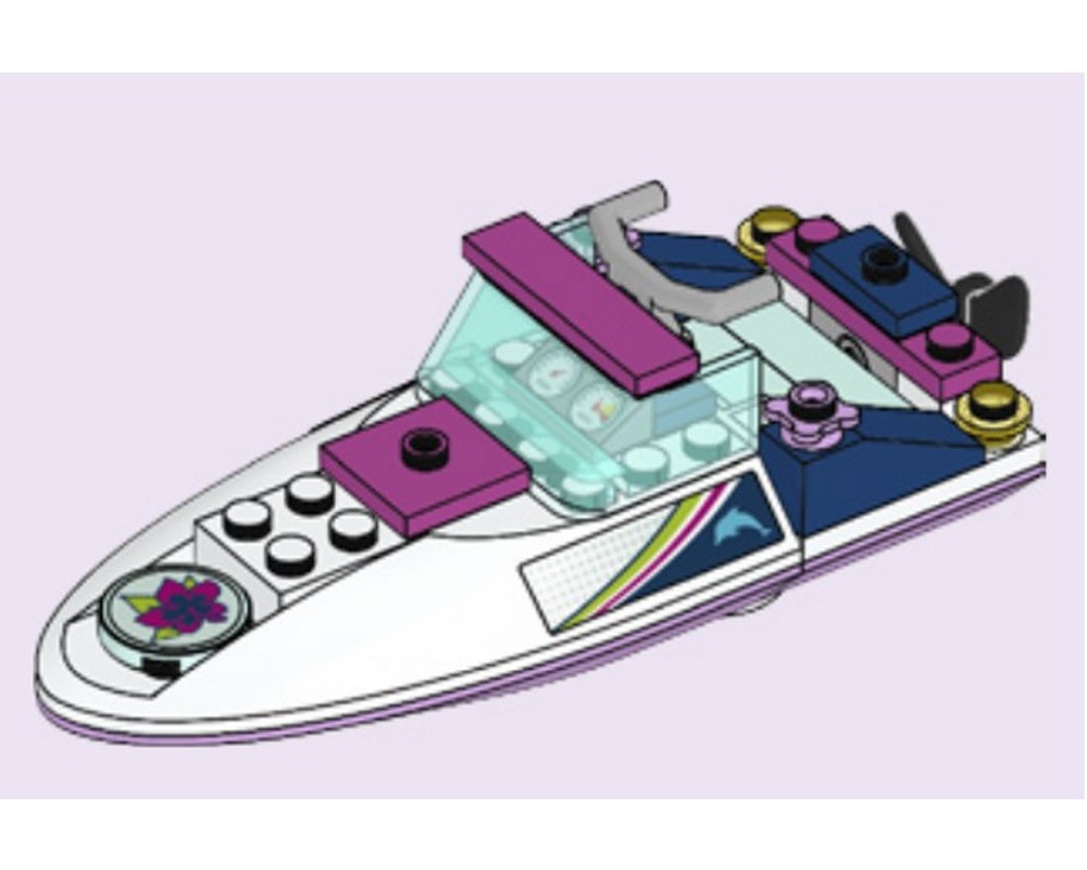 LEGO Set 41316-1-s3 Speed Boat (2017 Friends) | Rebrickable - Build ...