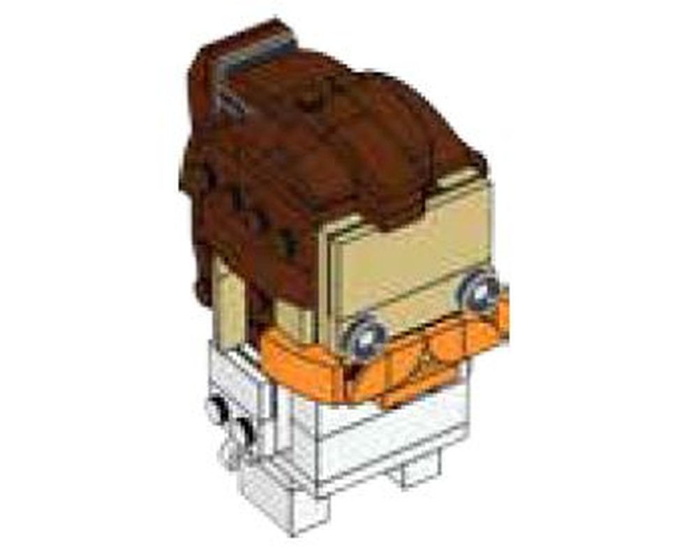 LEGO Set 41597-1-s14-3 Brown Hair & Orange Moustache & Beard with Tan ...